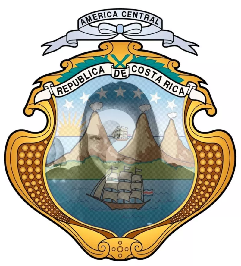 Fotomontaje con el escudo de Costa Rica - Fotoefectos