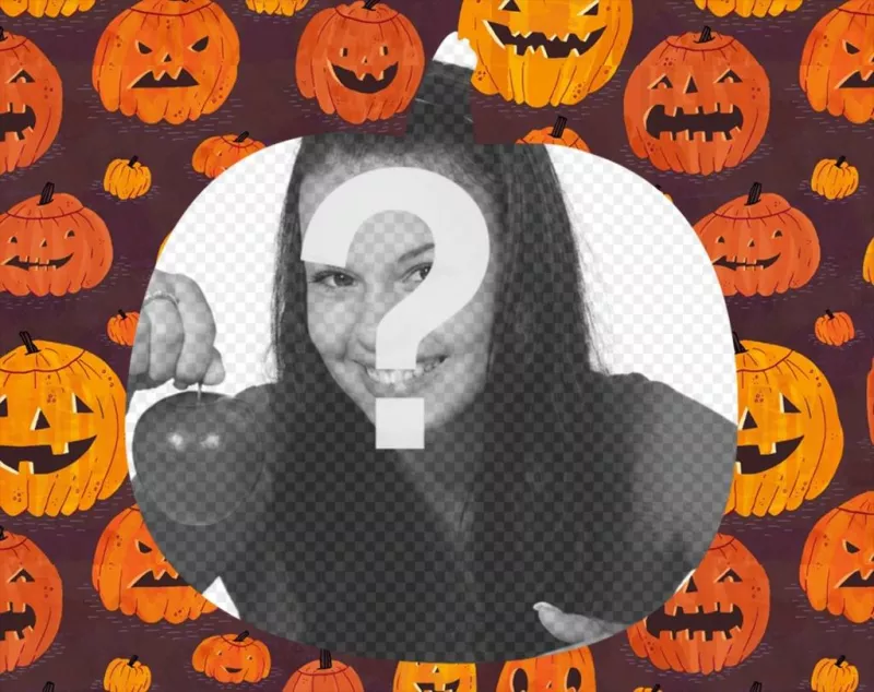 Marcos para fotos con calabazas de Halloween - Fotoefectos