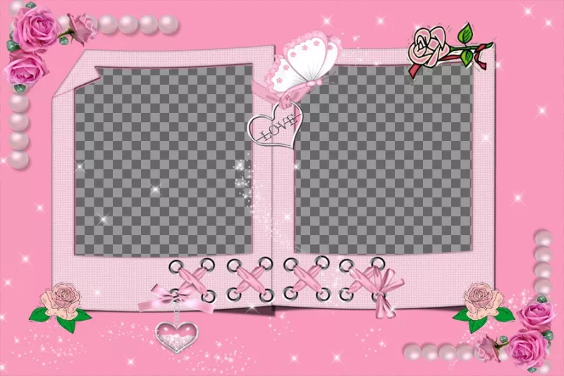 Efectos y marcos para fotos color rosa - Fotoefectos