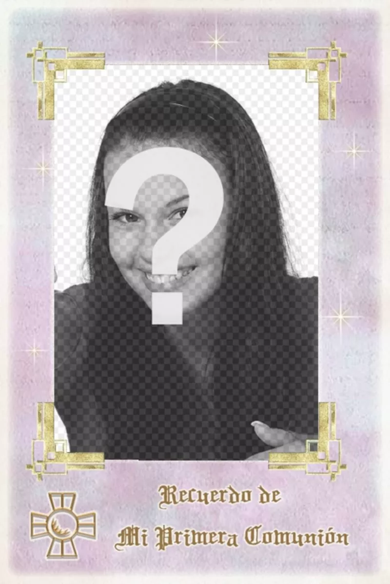 Plantillas y marcos de recuerdo de primera comunión - Fotoefectos