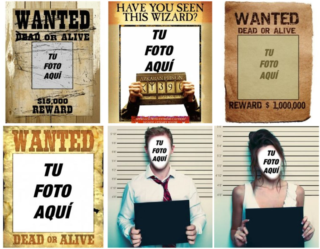 Fotomontajes carteles se busca wanted - Fotoefectos