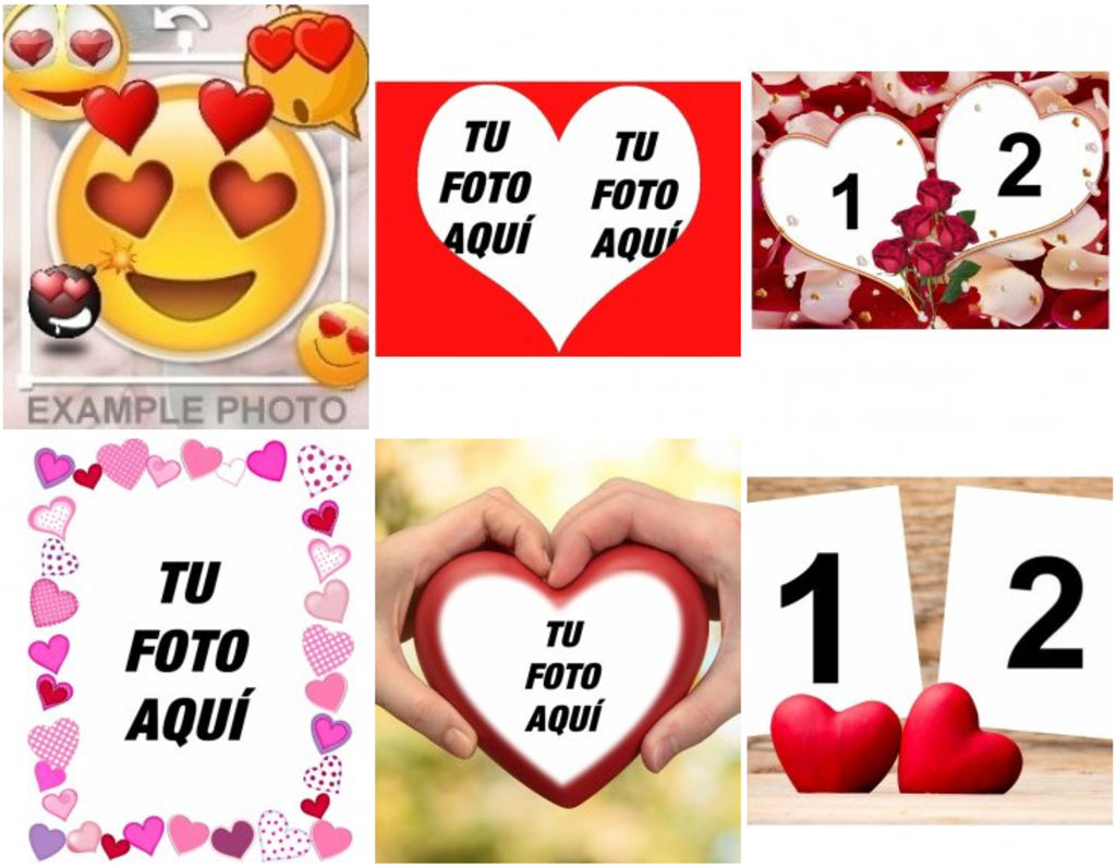 Marcos para fotos de corazones - Fotoefectos