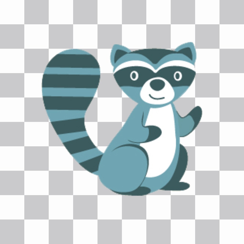 Sticker de un mapache - Fotoefectos