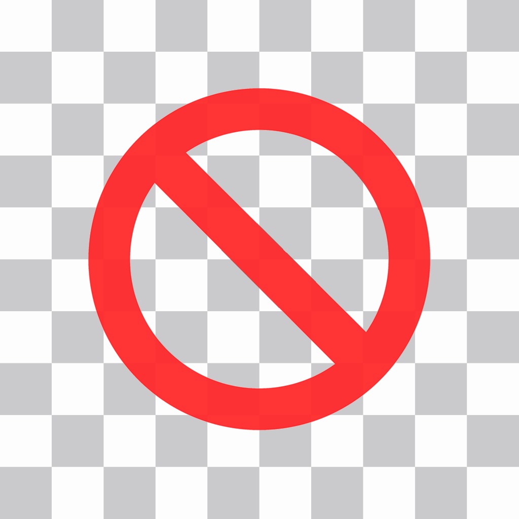 Pegatina con la señal de prohibido - Fotoefectos Pegatina con la señal de prohibido - Fotoefectos
