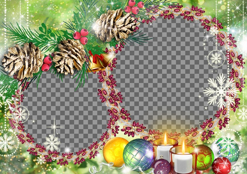 Collage de Navidad para personalizar con tus fotos