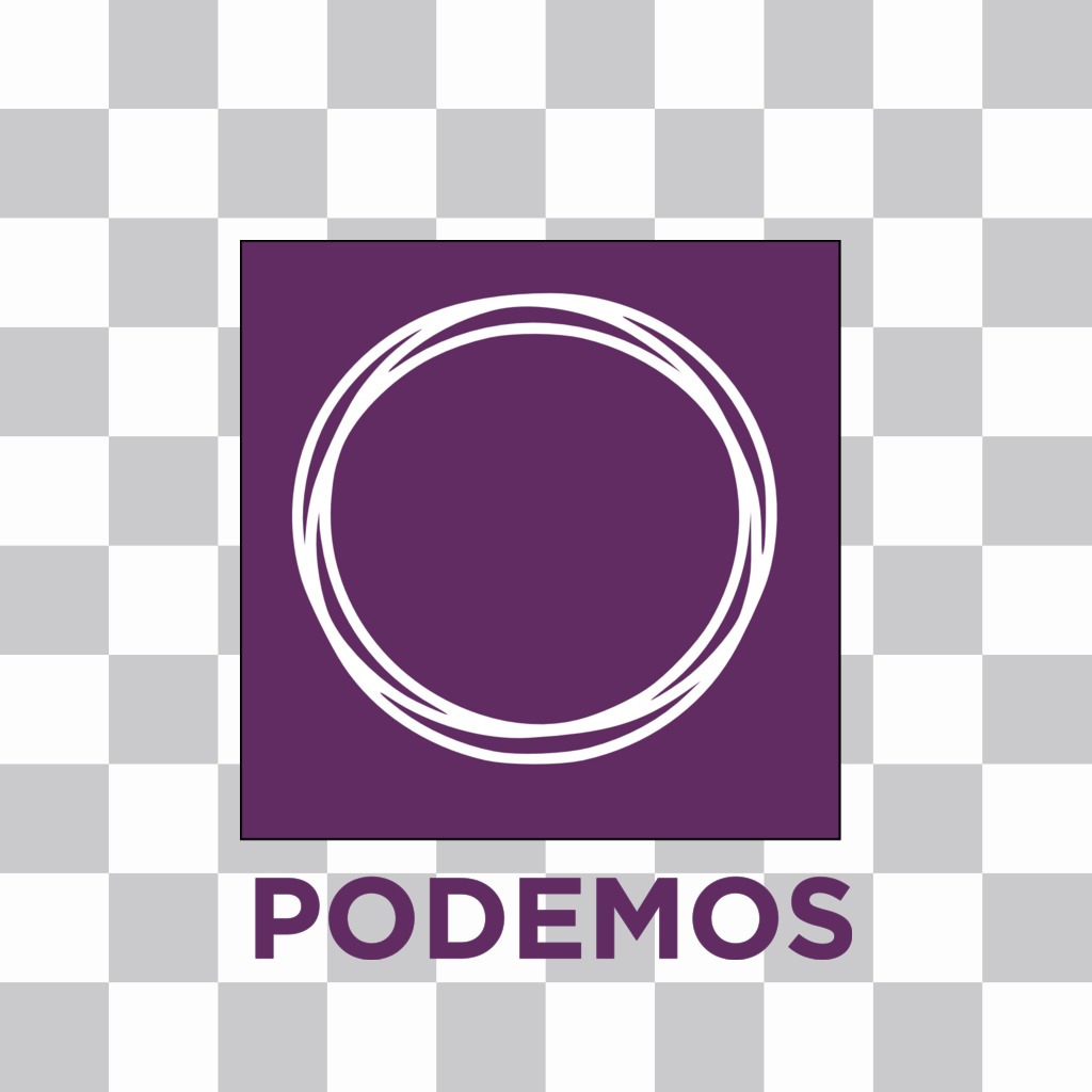 Chapa con el logotipo de el partido Podemos - Fotoefectos