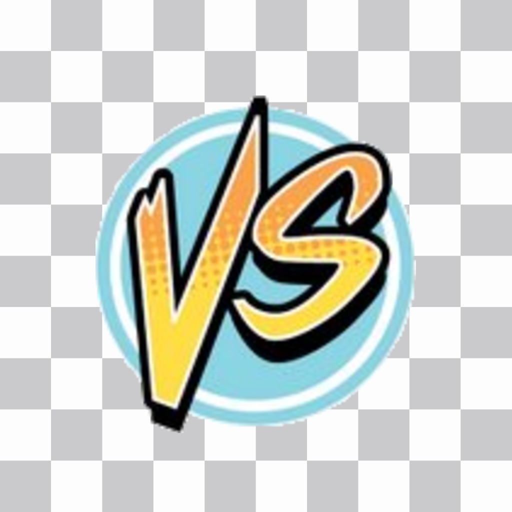 Sticker de Versus para poner en tus fotos y simbolizar una lucha o reto ...