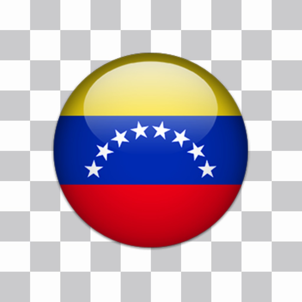 Sticker de chapa de la bandera Venezuela para tus fotos - Fotoefectos