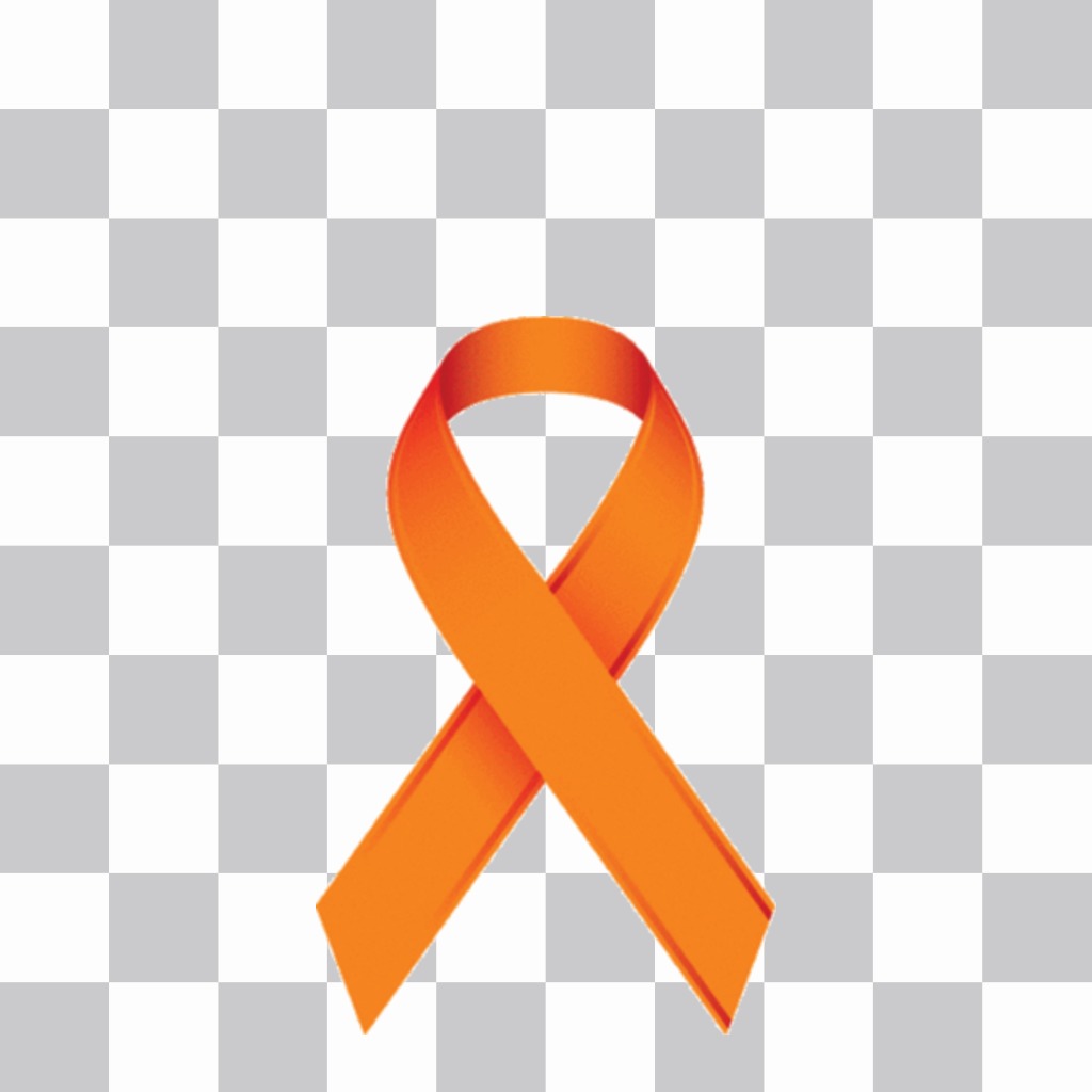 Lazo Naranja En Apoyo A La Lucha Contra La Leucemia Para Poner En Tus Fotos Fotoefectos