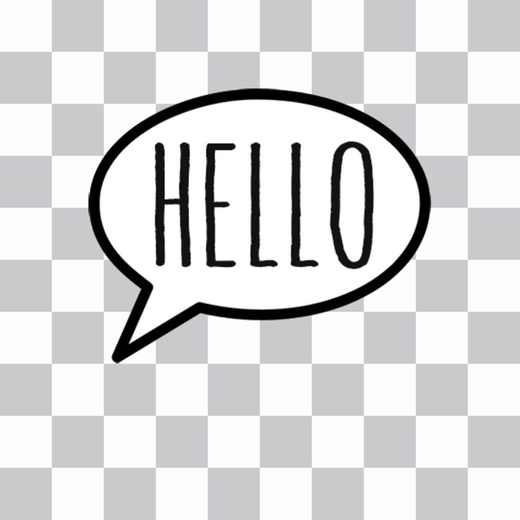 Sticker online para pegar en tus fotos un globo de diálogo con la ...